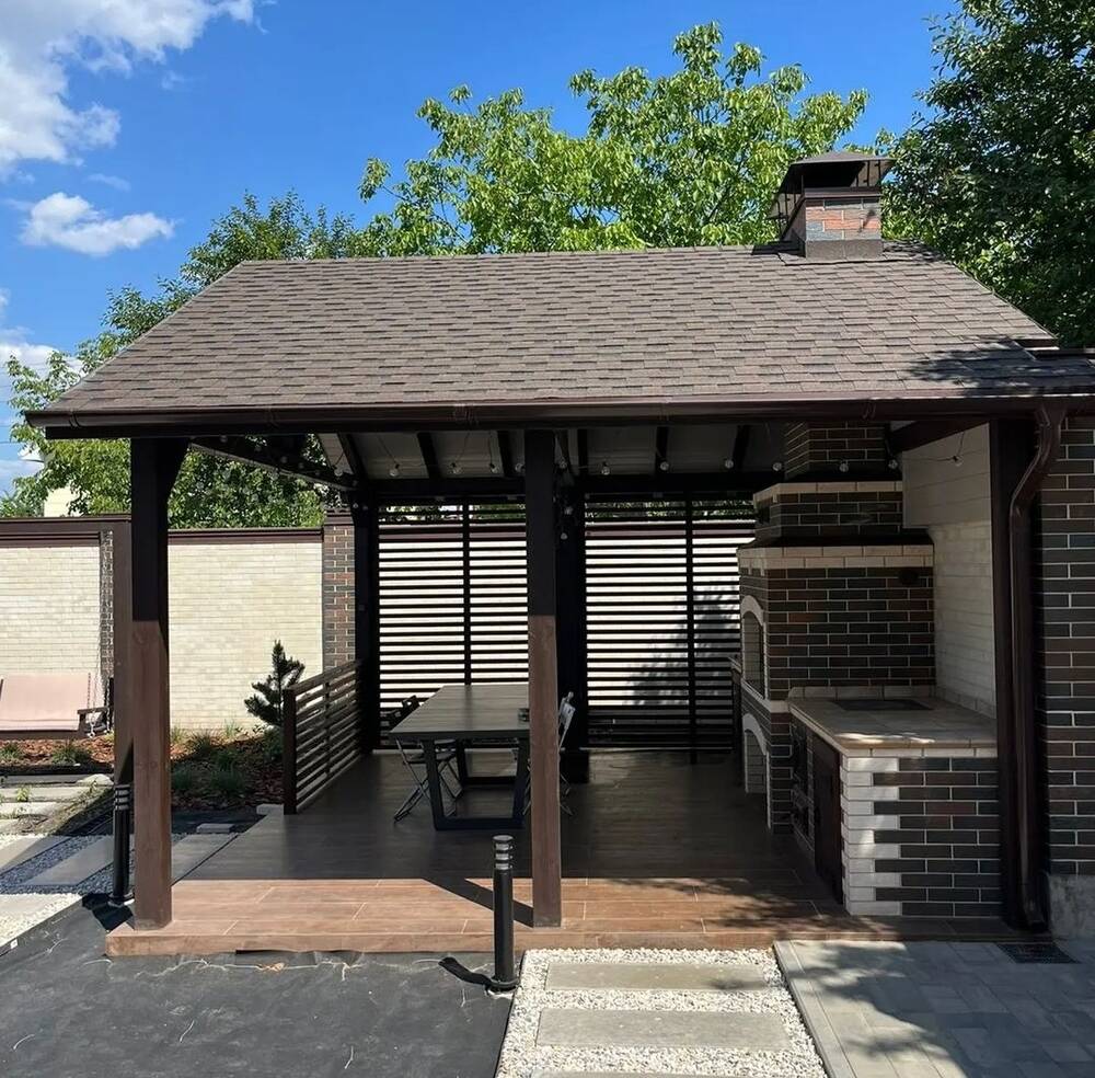 Замовити Альтанка для барбекю у виробника з монтажем і доставкою Karkasstroy